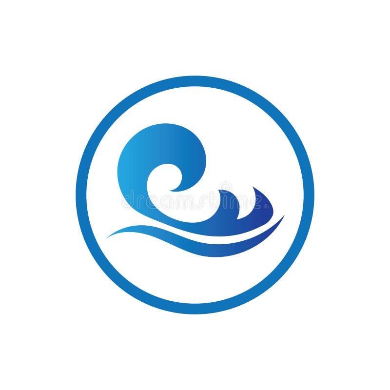 Ocean Wave Logo Vector Illustration Design Template - Vector Stock ...