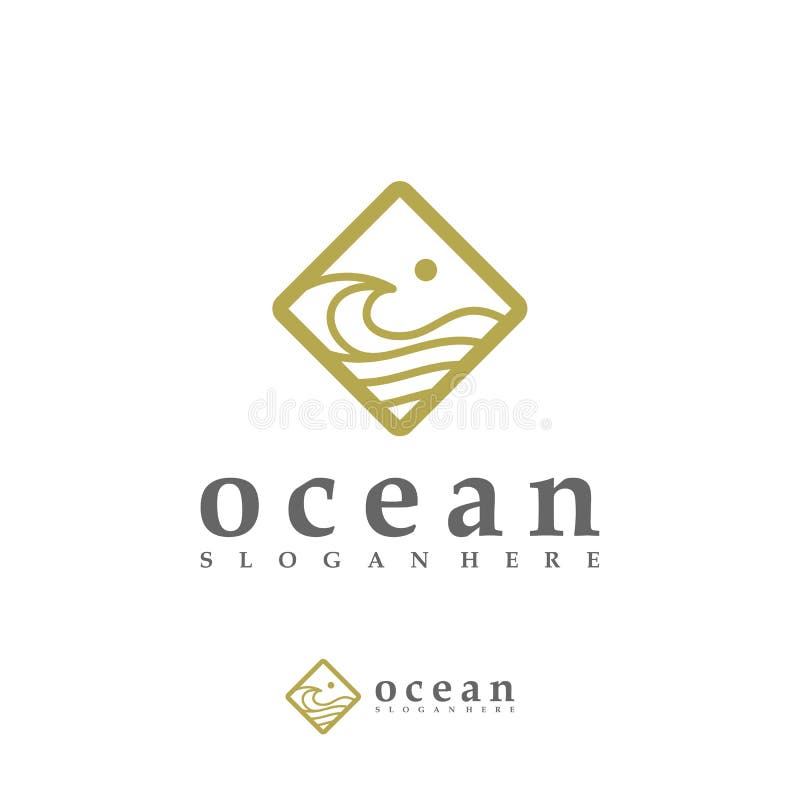 Ocean Wave Logo Vector Template, Creative Water Wave Logo Design ...