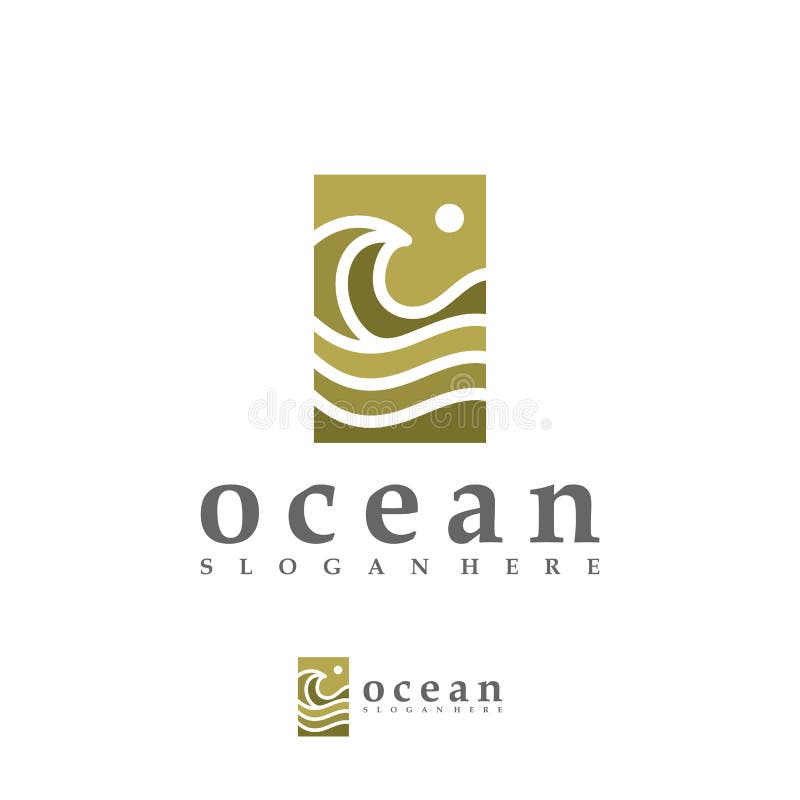 Ocean Wave Logo Vector Template, Creative Water Wave Logo Design ...