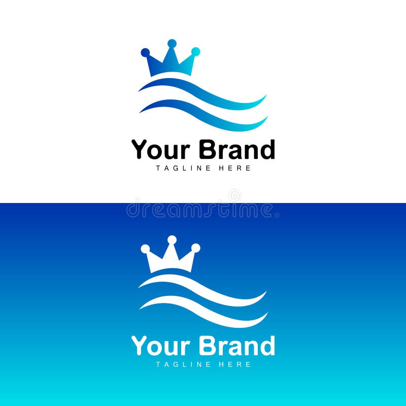 Ocean Wave Logo, Water Wave Design, Brand Design Vector Stock Vector ...