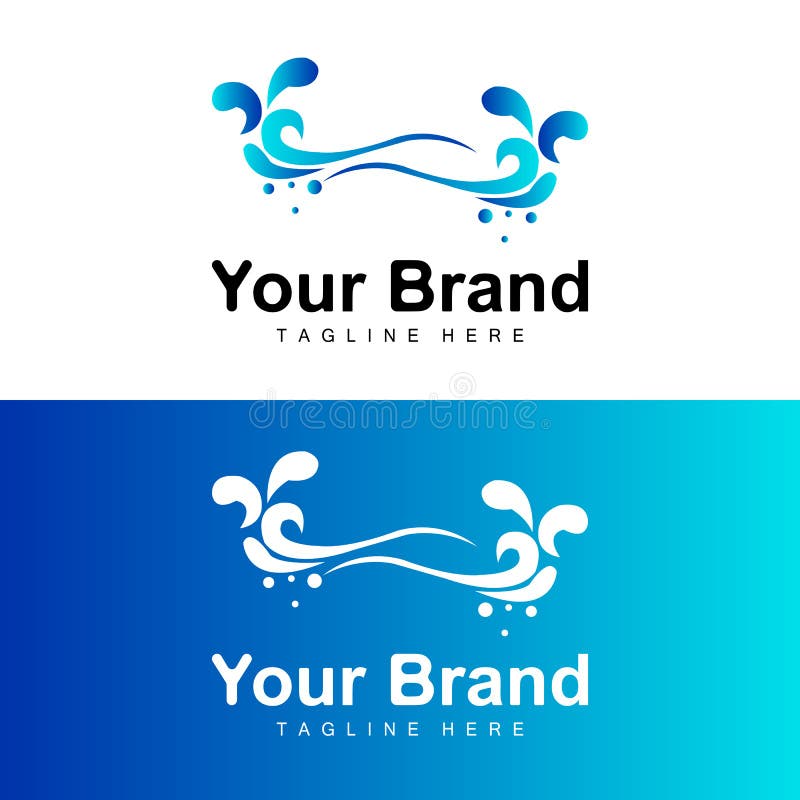 Ocean Wave Logo, Water Wave Design, Brand Design Vector Stock Vector ...