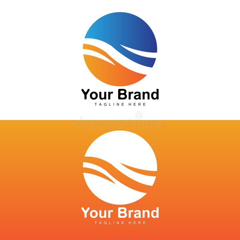 Ocean Wave Logo, Water Wave Design, Brand Design Vector Stock Vector ...