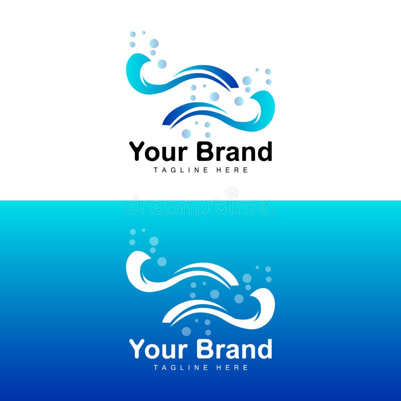 Ocean Wave Logo, Water Wave Design, Brand Design Vector Stock Vector ...