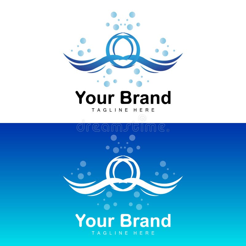 Ocean Wave Logo, Water Wave Design, Brand Design Vector Stock Vector ...