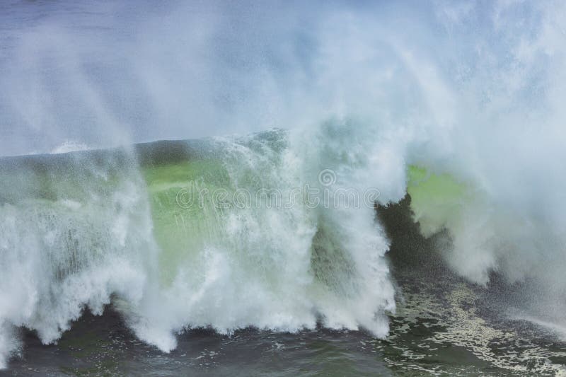 Ocean Wave in the Pacific Ocean Crashing on Rocks during a Storm Stock ...
