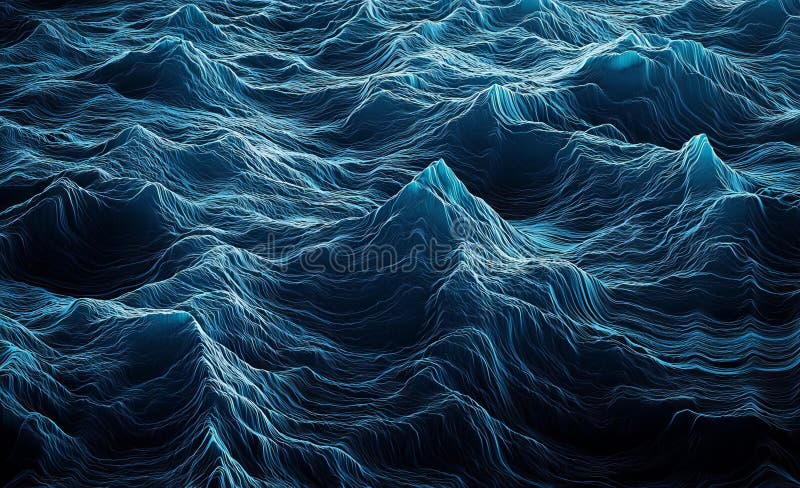 Ocean Wave Sentiment. the Fluid Ripple of a Tender Surface Stock Image ...
