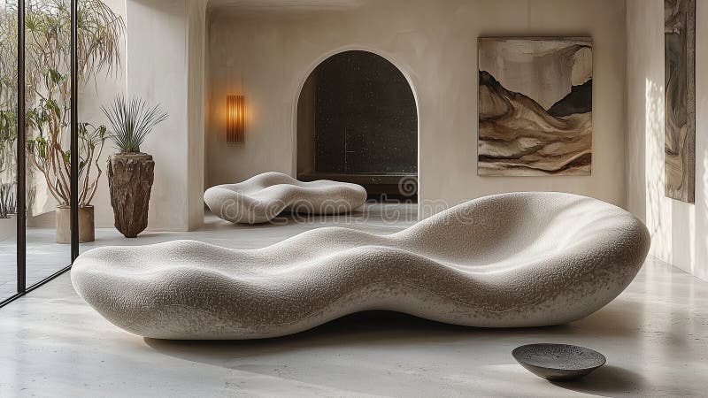 Ocean Wave Sofa stock illustration. Illustration of seating - 361636302