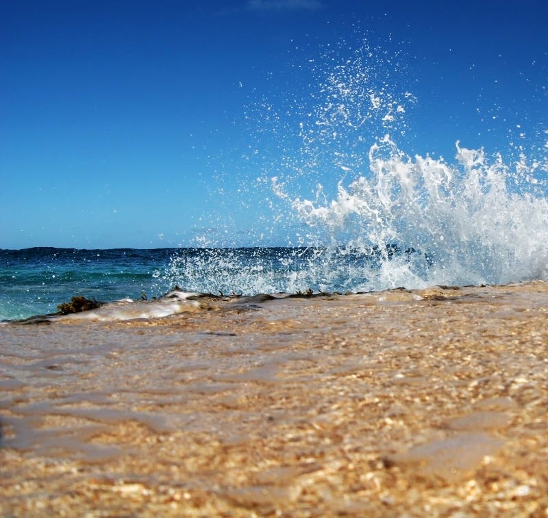 Ocean Wave Splash on the Beach Stock Image - Image of pacific, beaches ...