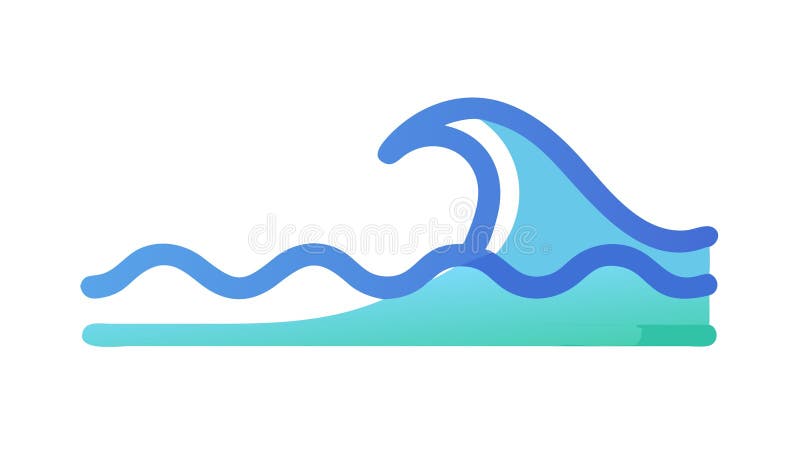 Ocean Wave with Splash Icon, Dynamic Water, Vector Design Generative AI ...