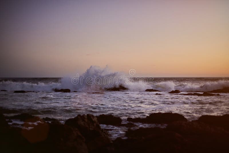 Big wave splash on ocean stock photo. Image of holiday - 105106800
