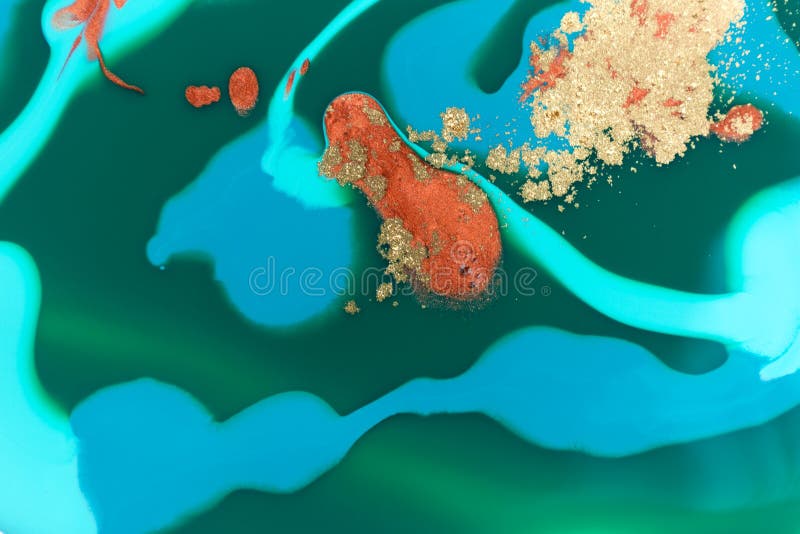 Ocean Wave Style Abstract Marble Blue Texture. Stock Photo - Image of ...