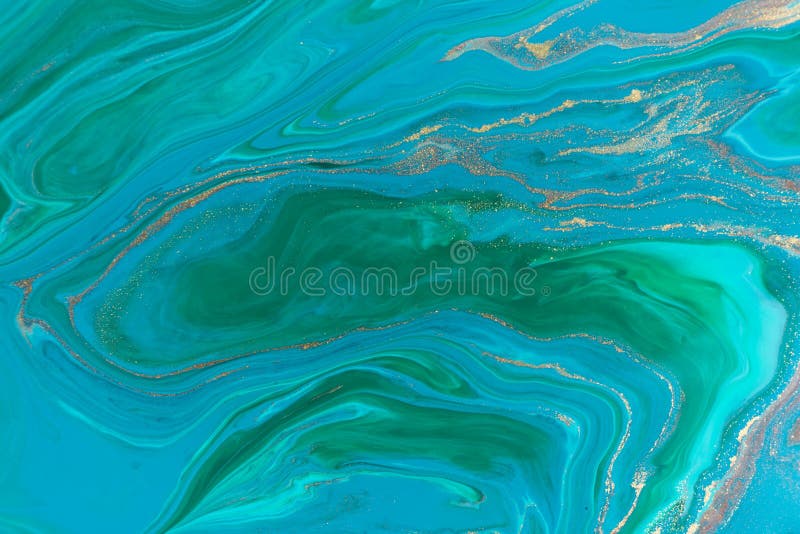 Ocean Wave Style Abstract Marble Blue Texture. Stock Photo - Image of ...