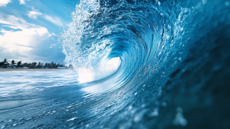 Ocean Wave Surge stock image. Image of natural, beautiful - 340689201