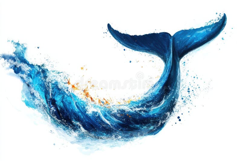 Ocean Wave Transforms Whale Tail Showcasing Fluid Movement Marine ...