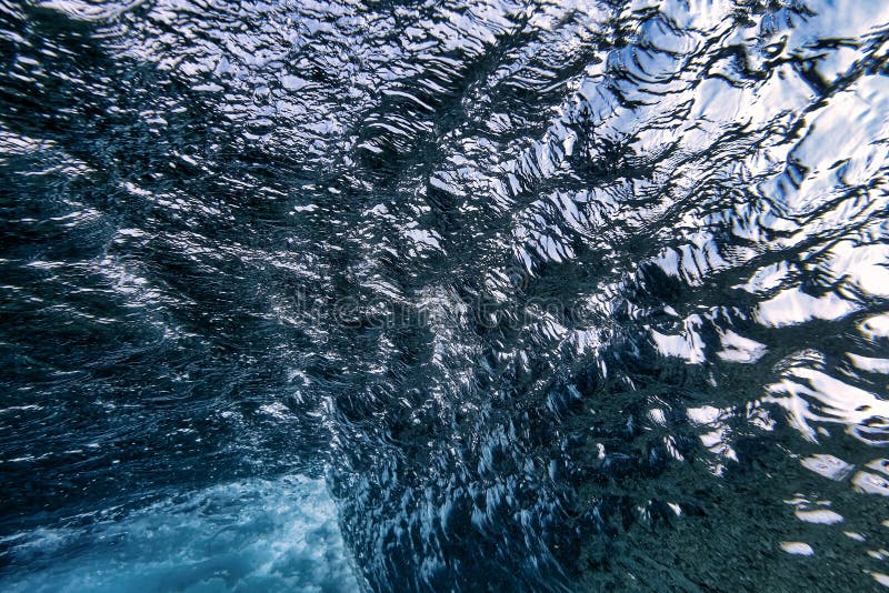Ocean Wave, Underwater Shot Stock Photo - Image of flowing, pattern ...