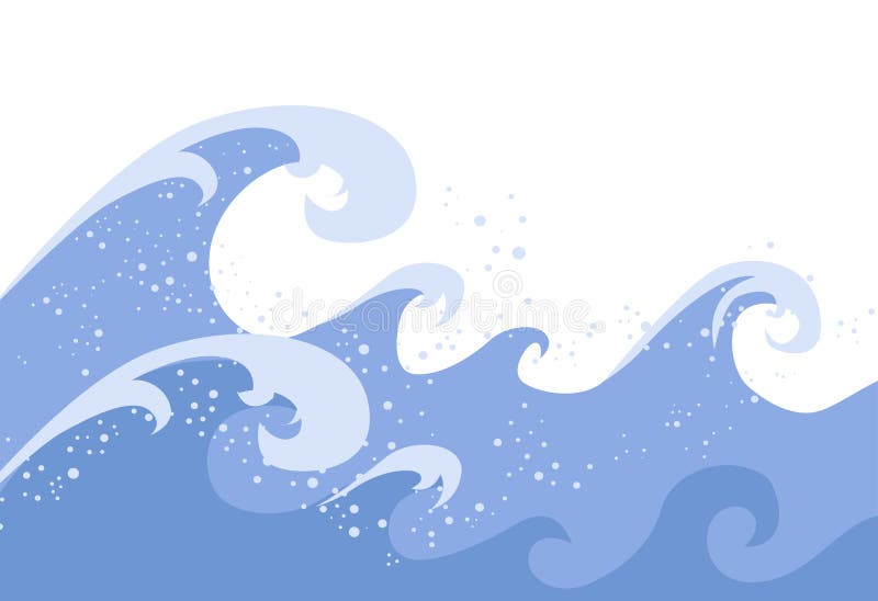Ocean Wave Vector Illustration Stock Vector - Illustration of ...