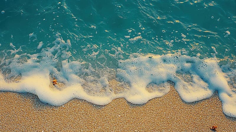 Ocean Wave Washing Ashore on Sandy Beach Stock Image - Image of nature ...