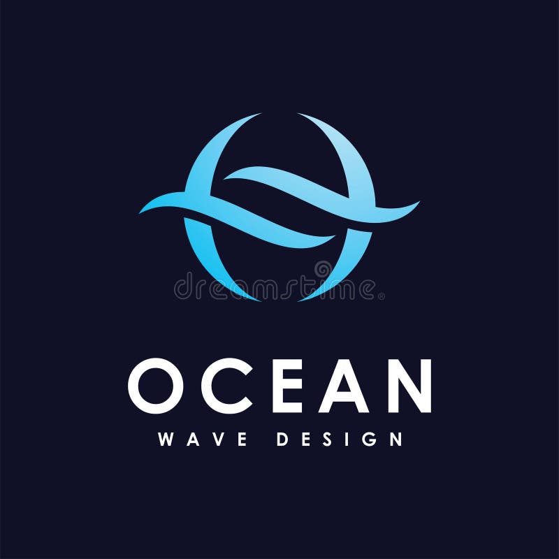 Ocean Wave Water Logo Design Template Stock Vector - Illustration of ...