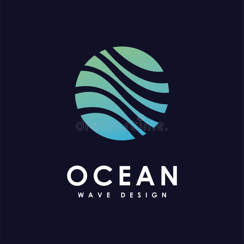 Ocean Wave Water Logo Design Template Stock Vector - Illustration of ...