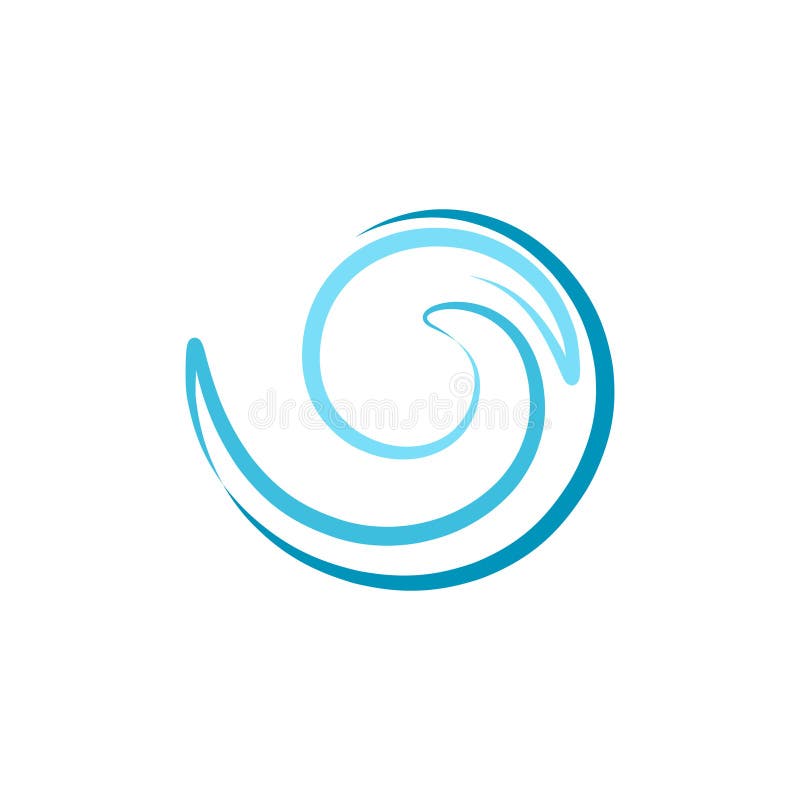 Ocean Wave Water Symbol Stylized Logo Vector Icon Stock Illustration ...