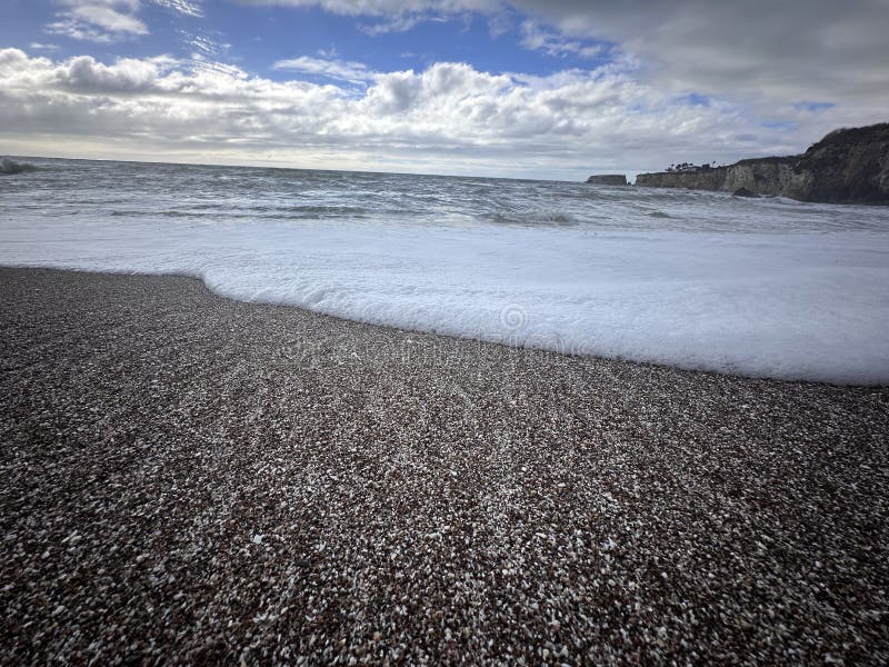 Ocean Waves Approaching the Sandy Beach Stock Image - Image of ...