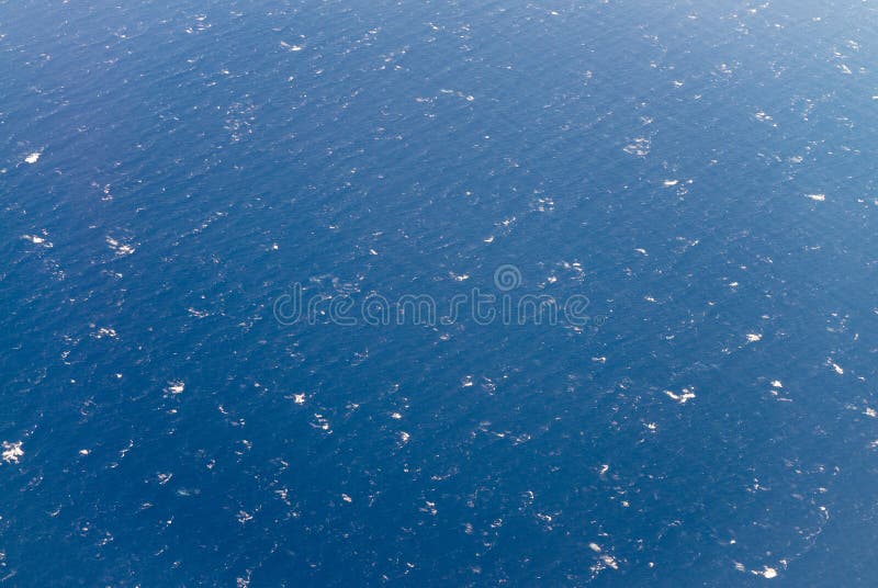 Ocean Waves As Seen from Airplane Window. Sea Background Stock Image ...