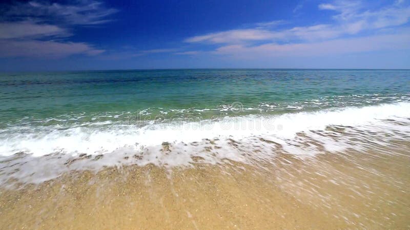Ocean waves on the beach stock footage. Video of holiday - 55322628