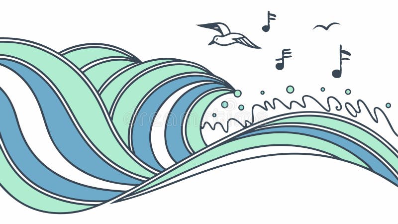 Flying Musical Notes Waves Stock Illustrations – 52 Flying Musical ...