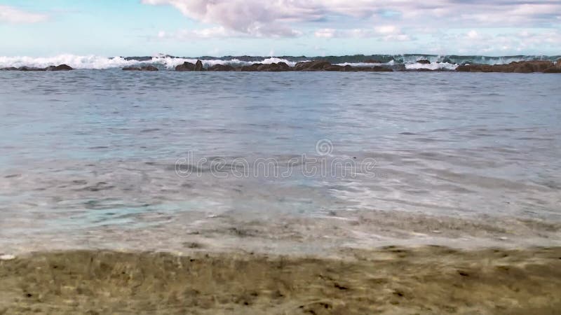 Ocean Waves Break Softly on the Beach Stock Video - Video of water ...