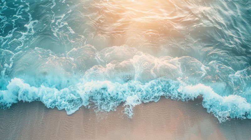 Ocean Waves Breaking on Beach Stock Photo - Image of waves, beach ...