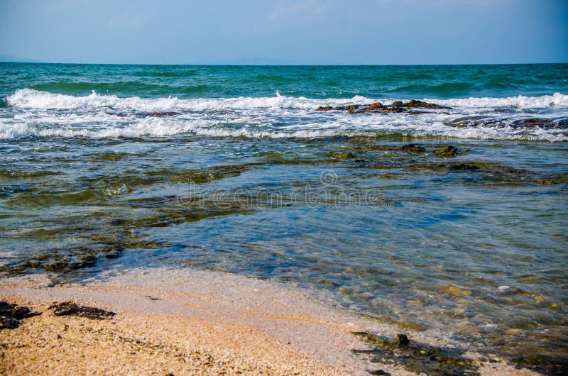 Ocean Waves Breaking on the Rocks on the Shore Stock Photo - Image of ...