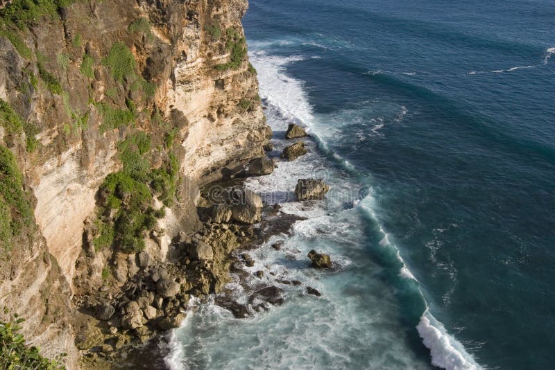 Ocean waves and Cliff stock image. Image of wind, relax - 13297773