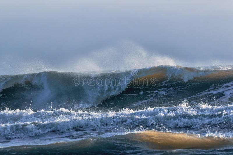 Ocean Waves Crashing, Seascape Image Stock Photo - Image of crash ...