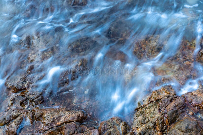 Ocean Waves Crash on the Rocky Beach. Stock Image - Image of rough ...