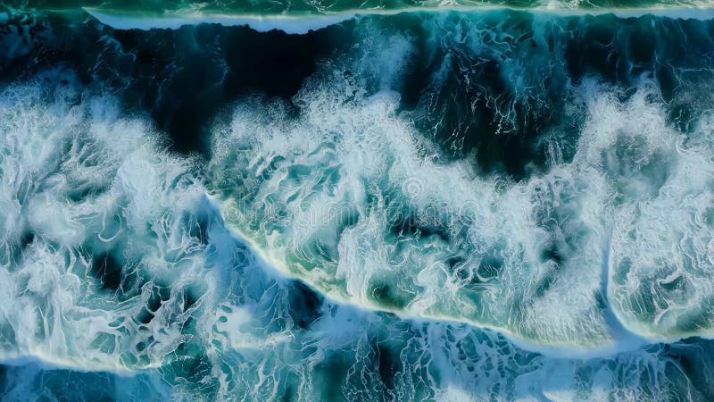 The Ocean Waves Create a Mesmerizing Display As they Crash Against the ...