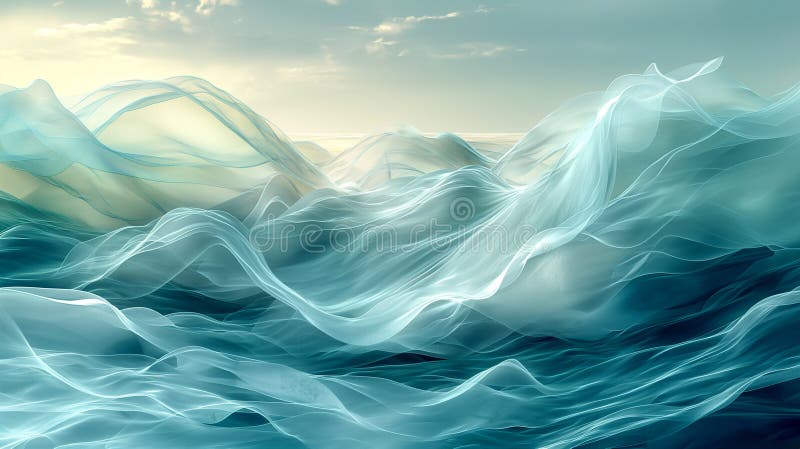 Ocean Waves Create Mesmerizing Patterns in Soft Morning Light Over the ...