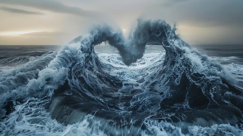 Waves Heart Ocean Stock Illustrations – 2,588 Waves Heart Ocean Stock ...