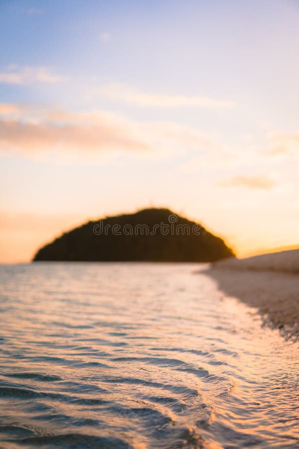 Ocean Waves Gleaming Under the Shiny Sunset Stock Photo - Image of ...
