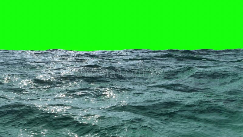 Ocean Waves on Green Screen Background Stock Video - Video of overlay ...