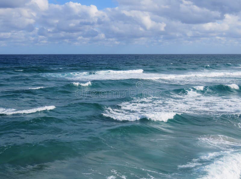 Ocean Waves and Horizon stock image. Image of swimming - 81346609