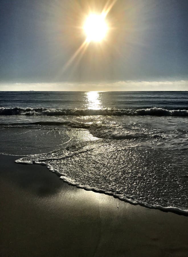 Ocean and solar eclipse stock image. Image of beach - 101818247