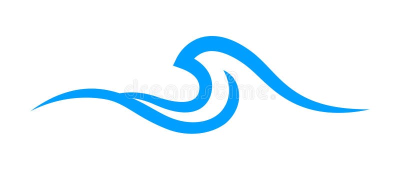 Ocean Waves Icon, Water Symbol, Sea Waves, Wave Water Ripple Flow for ...