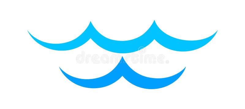 Ocean Waves Icon, Water Symbol, Sea Waves, Wave Water Ripple Flow for ...