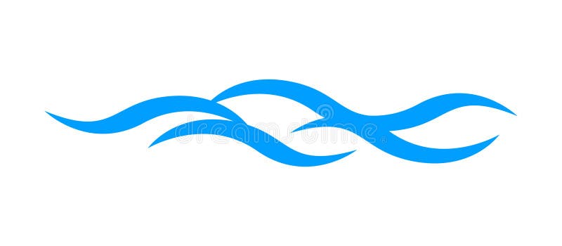 Ocean Waves Icon, Water Symbol, Sea Waves, Wave Water Ripple Flow for ...