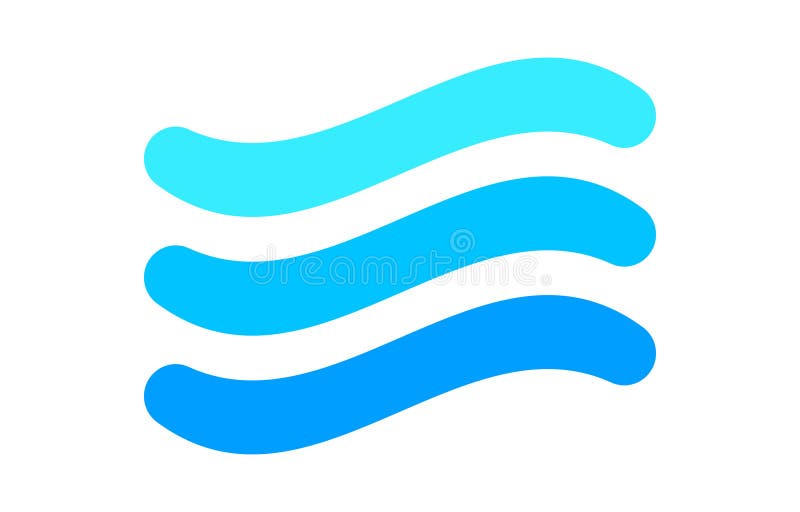 Ocean Waves Icon, Water Symbol, Sea Waves, Wave Water Ripple Flow for ...