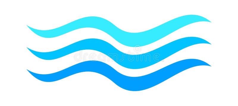 Ocean Waves Icon, Water Symbol, Sea Waves, Wave Water Ripple Flow for ...