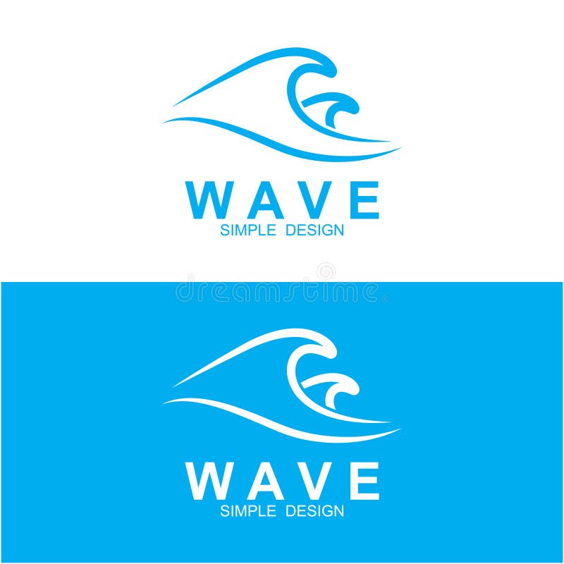 Ocean Waves Logo Design, Beach Icon Illustration Stock Vector ...
