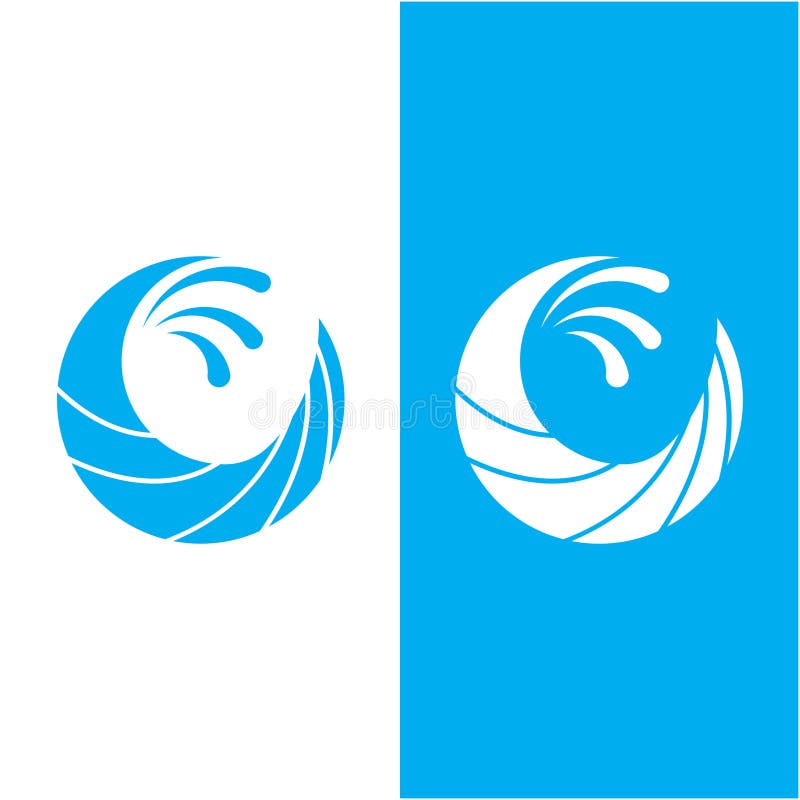 Ocean Waves Logo Design, Beach Icon Illustration Stock Vector ...