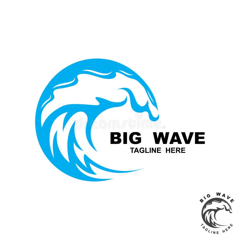 Ocean Waves Logo Design, Beach Icon Illustration Stock Vector ...