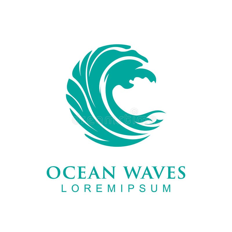 Ocean waves logo stock vector. Illustration of summer - 282652149